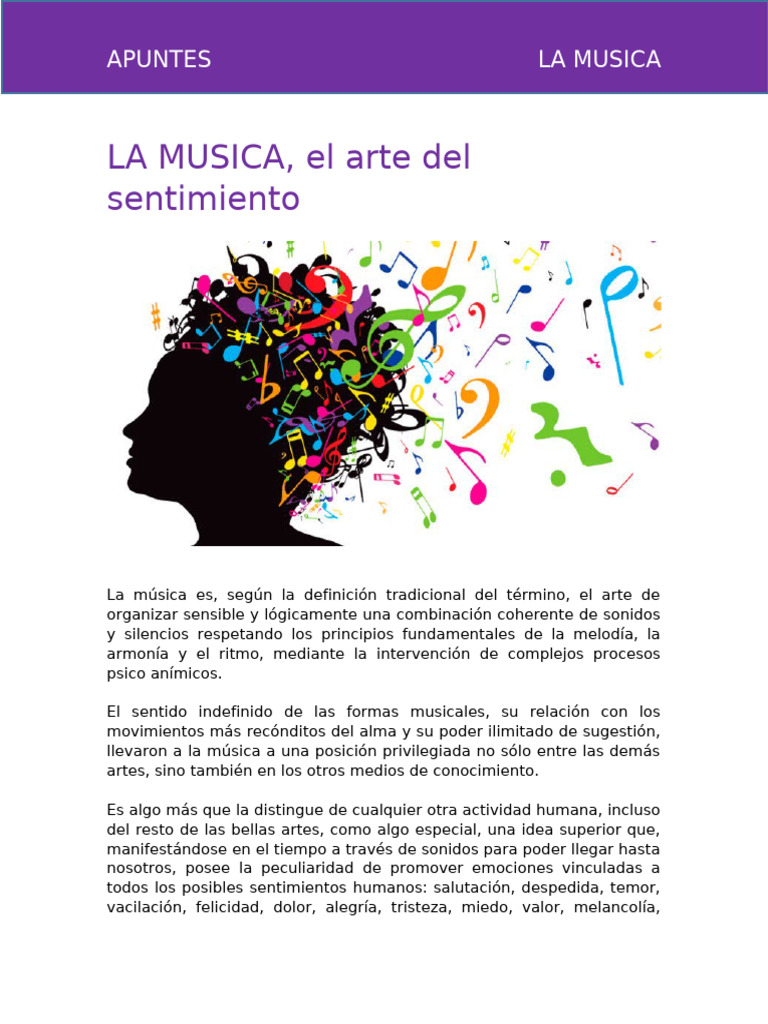 La Música: Emociones y Efectos en el Cerebro | PDF | Las emociones ...