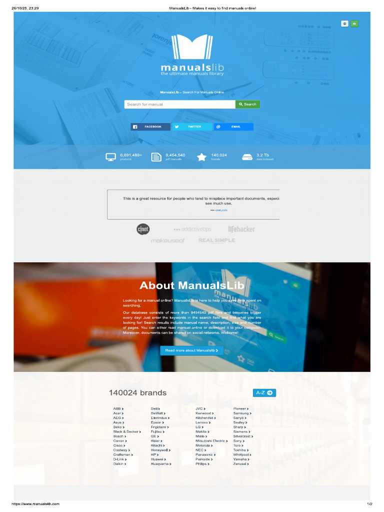 ManualsLib - Makes It Easy To Find Manuals Online! | PDF