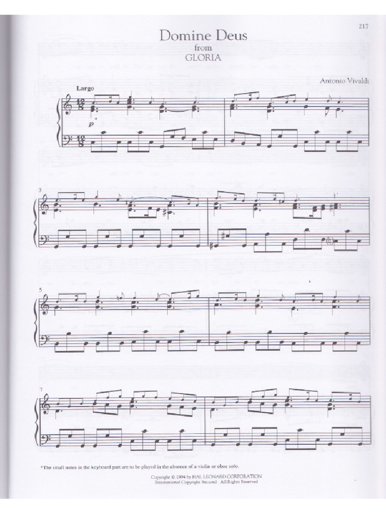 Vivaldi Domine Deus | PDF
