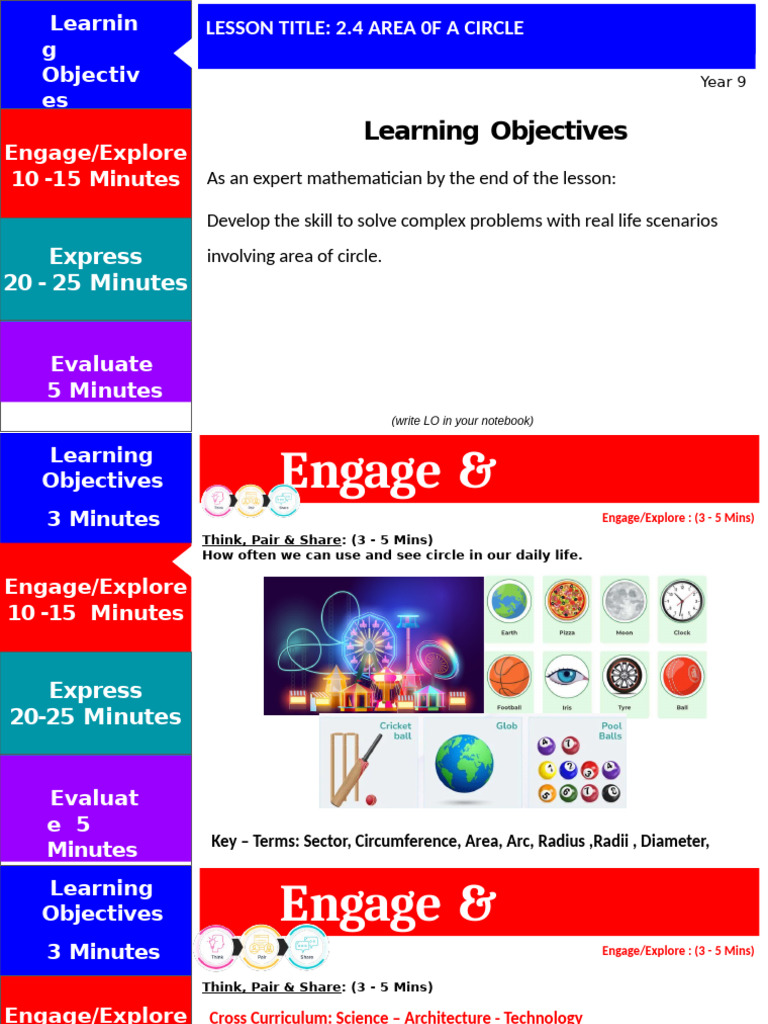 Area of Circle in Real Life Applications | PDF | Area | Circle
