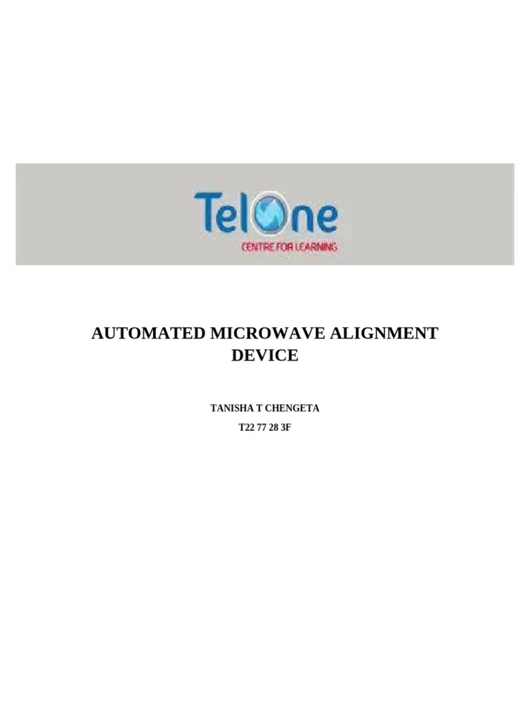 Automated Microwave Alignment System | PDF | Radio | Antenna (Radio)