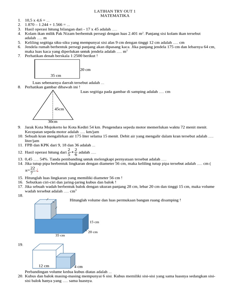 Latihan Try Out 1 | PDF