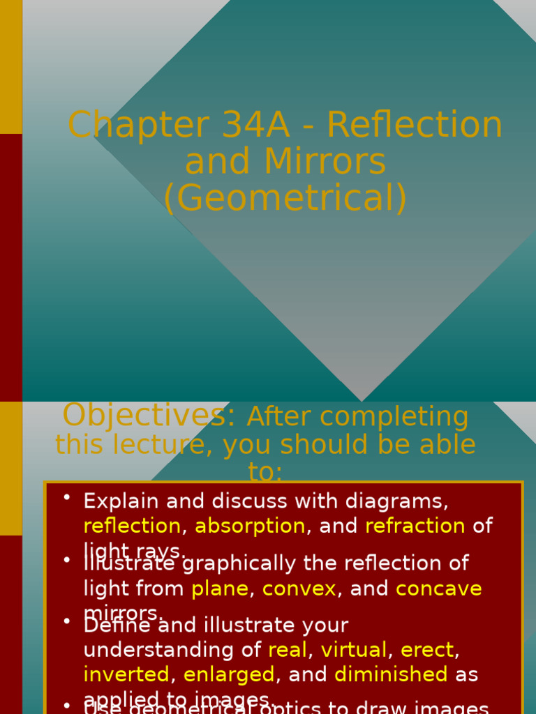 34a Reflection and Mirrors I Geometrical | PDF | Mirror ...