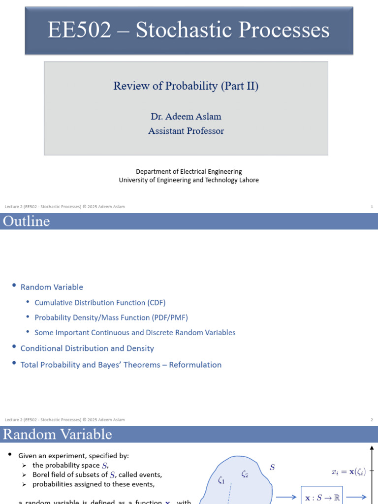 Stochastic Processes: Random Variables Explained | PDF | Random ...