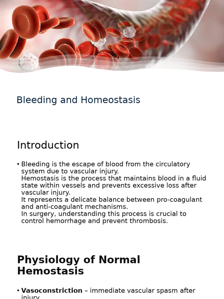 Bleeding and Hemostasis | PDF | Coagulation | Platelet