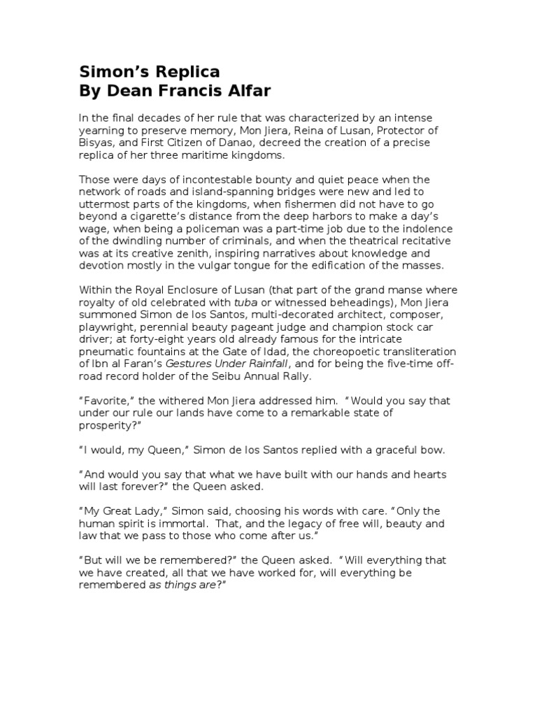 02 Simon's Replica | PDF | Nature