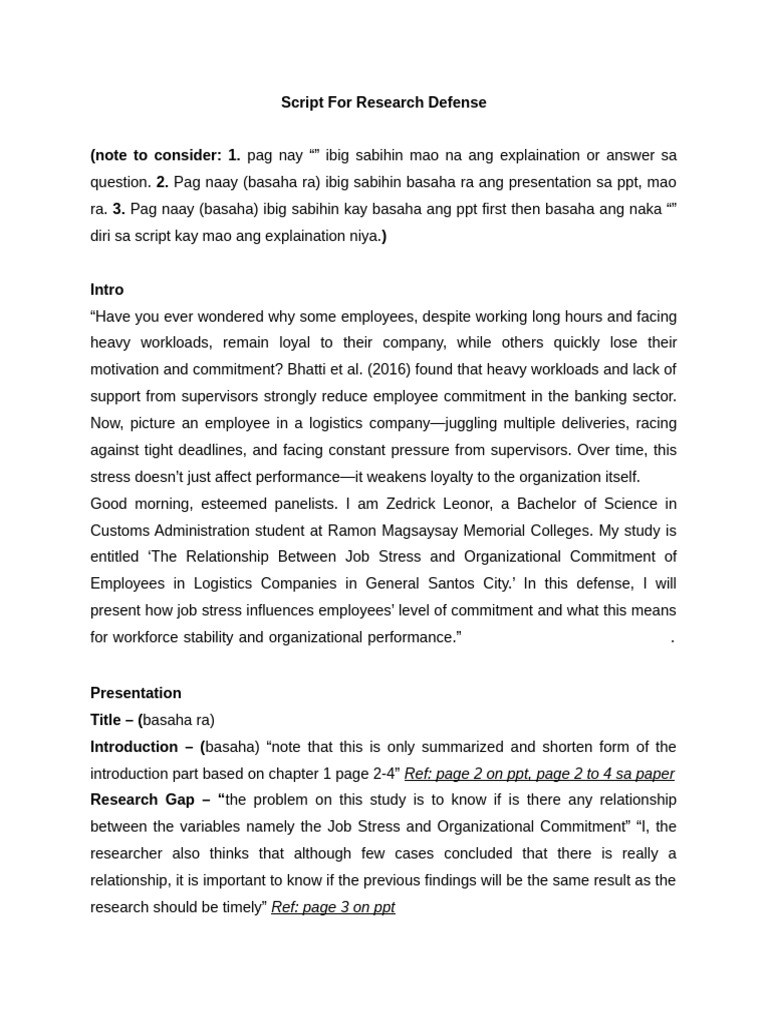 Script For Research Defense | PDF | Statistics | Sampling (Statistics)