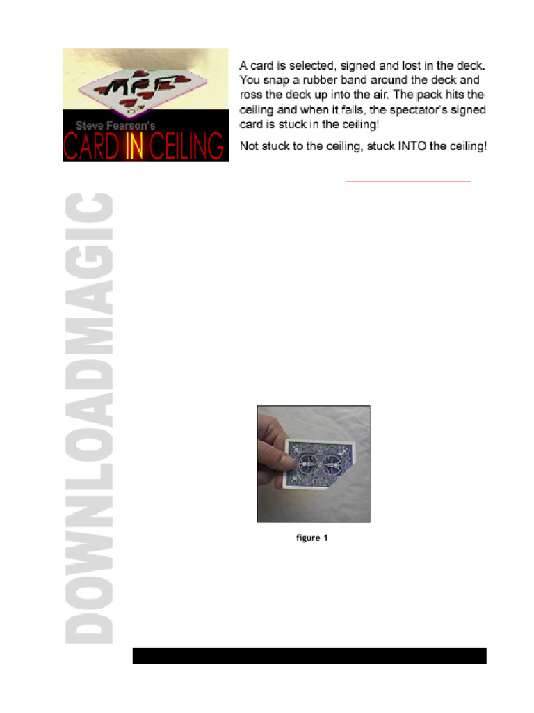 Card Stuck in Ceiling Magic Trick | PDF