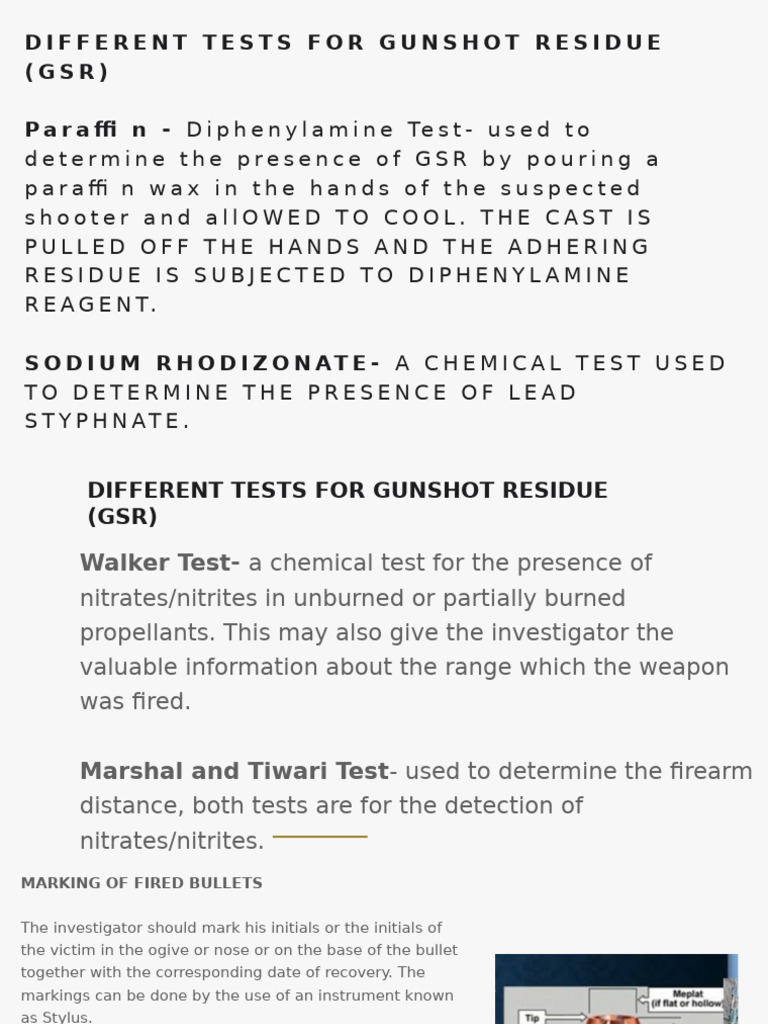 Gunshot Residue Testing Methods | PDF | Atomic Absorption Spectroscopy ...