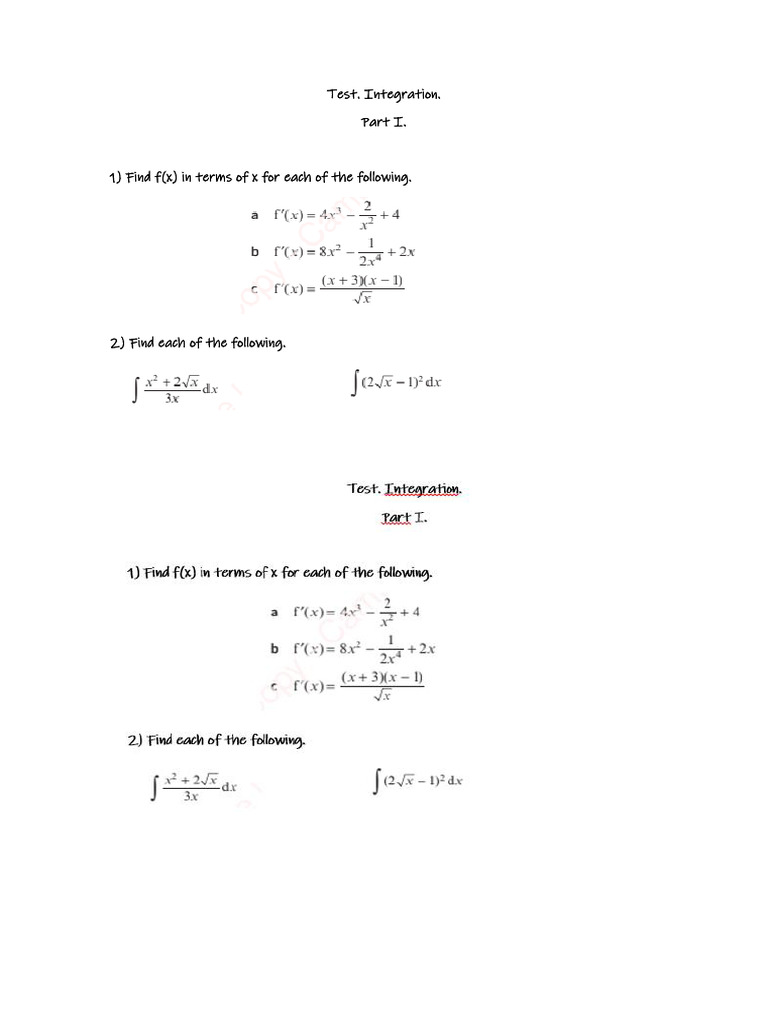 Integration Techniques and Functions | PDF