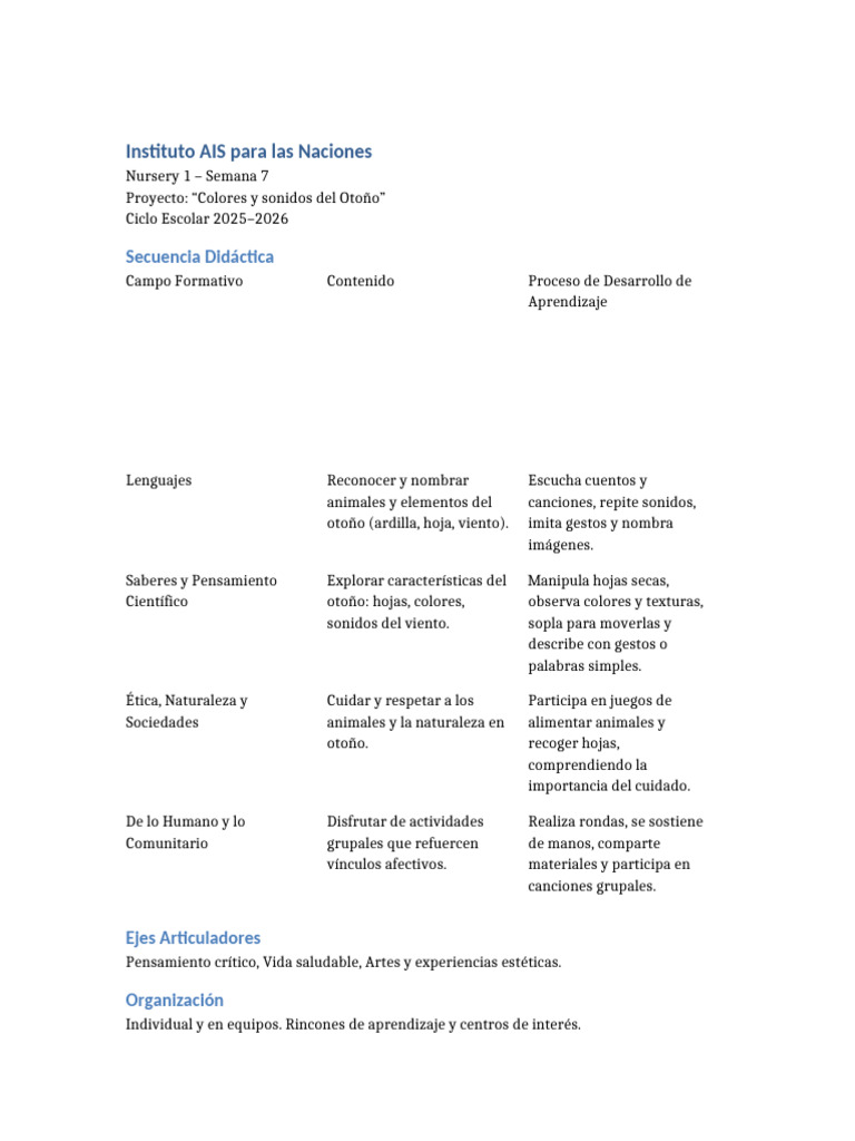 Semana7 Colores y Sonidos Del Otono | PDF | Otoño