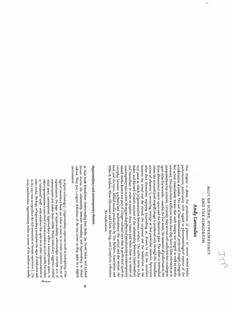 LAVENDER - ITP Mise en Scene Hypermediacy | PDF