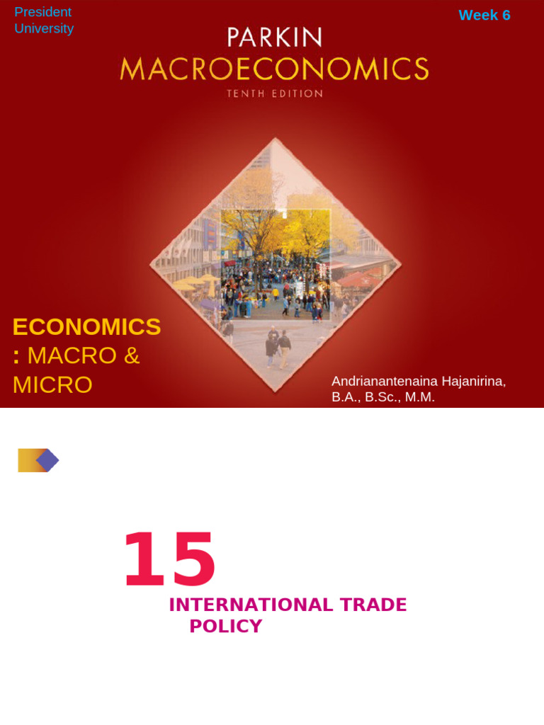 Week 6 International Trade (Chap 15, Red) | PDF | Tariff | Exports
