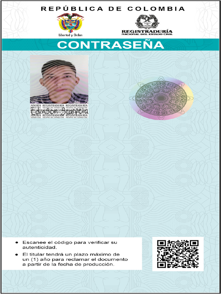 493496481 Contrasena Documento de Identidad | PDF