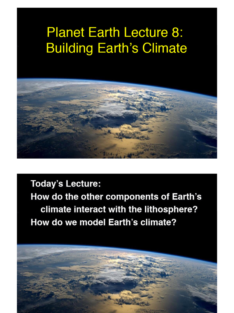 Lecture8 ClimateFeedbacksBYOE | PDF | Earth Sciences | Climate