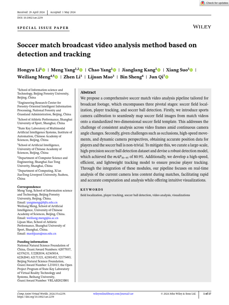 Computer Animation Virtual - 2024 - Li - Soccer Match Broadcast Video ...