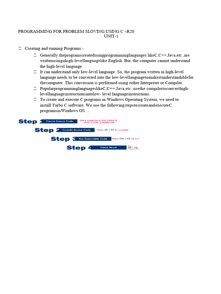 C Programming Basics and Execution Steps | PDF | Data Type | C ...