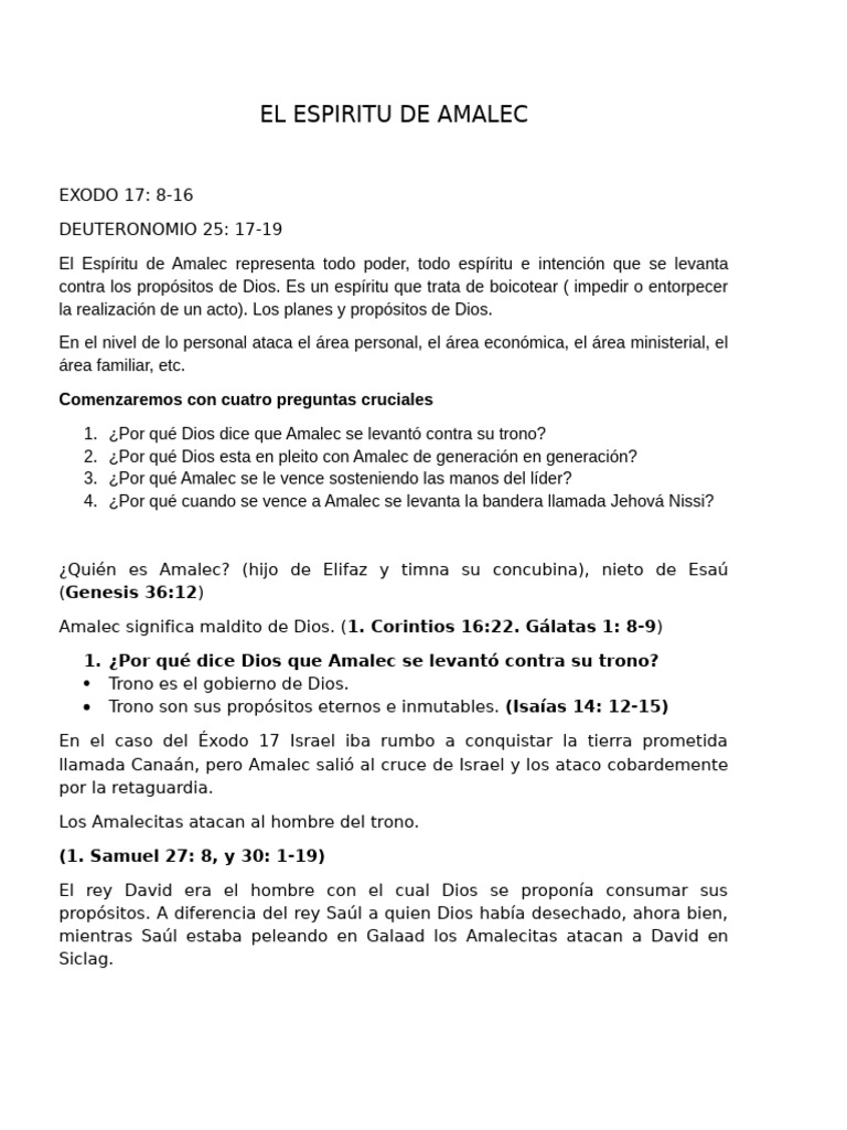 El Espiritu de Amalec | PDF | Relativismo | Saulo