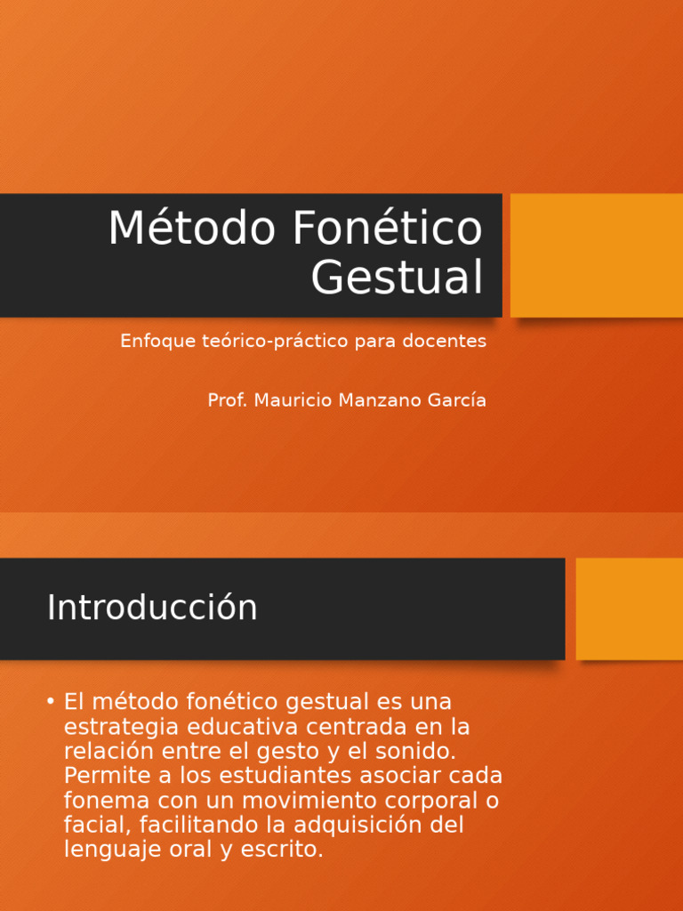 Metodo Fonetico Gestual Mauricio Manzano | PDF | Fónica | Fonema