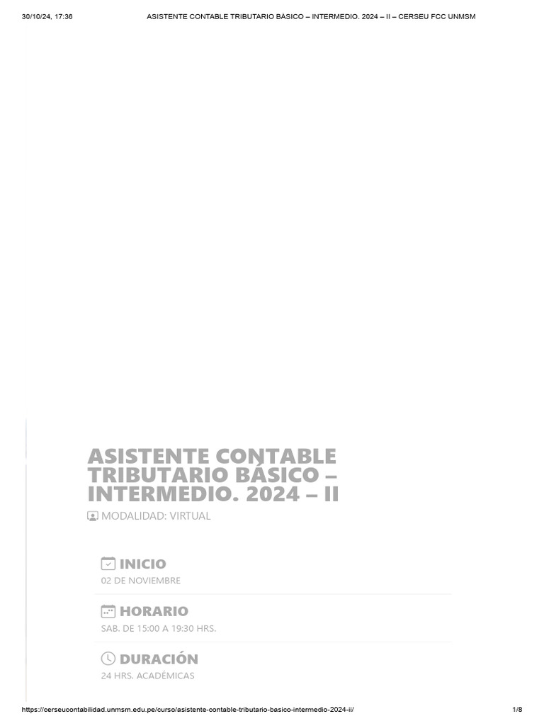 Asistente Contable Tributario Básico - Intermedio. 2024 - II - Cerseu ...