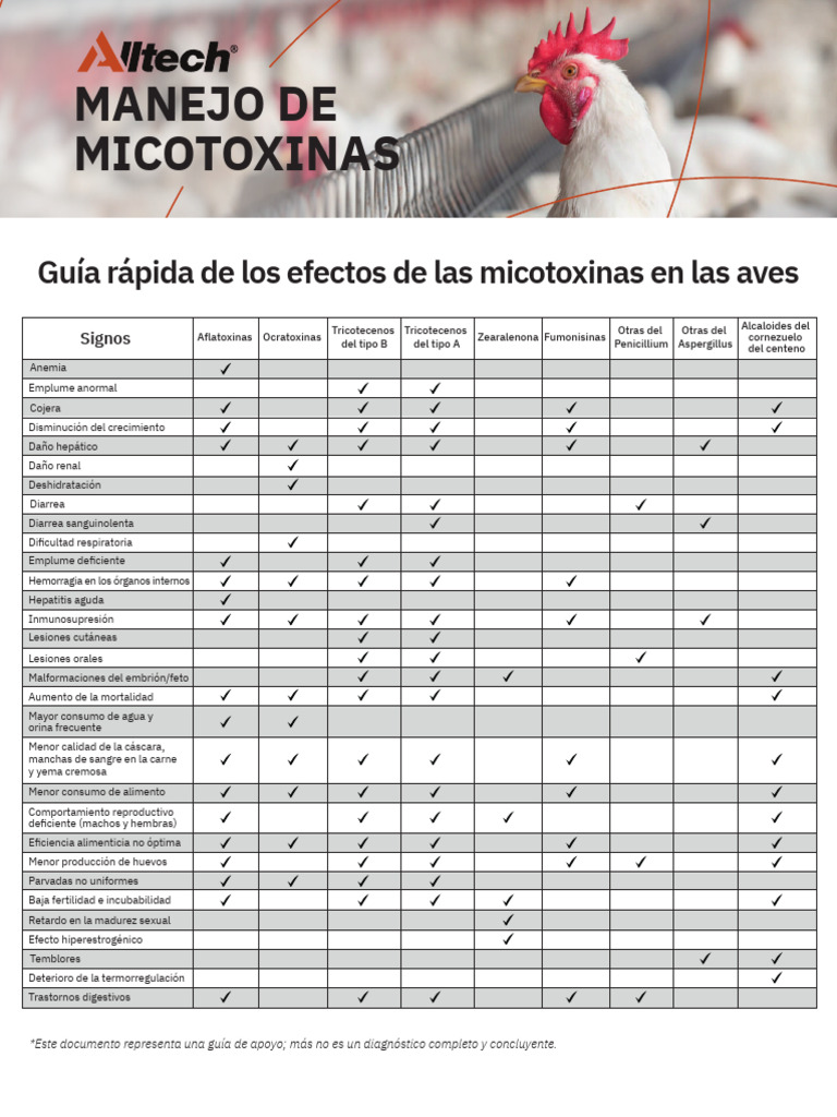 Guia Rapida Micotoxinas - Aves | PDF | Micotoxinas | Diarrea