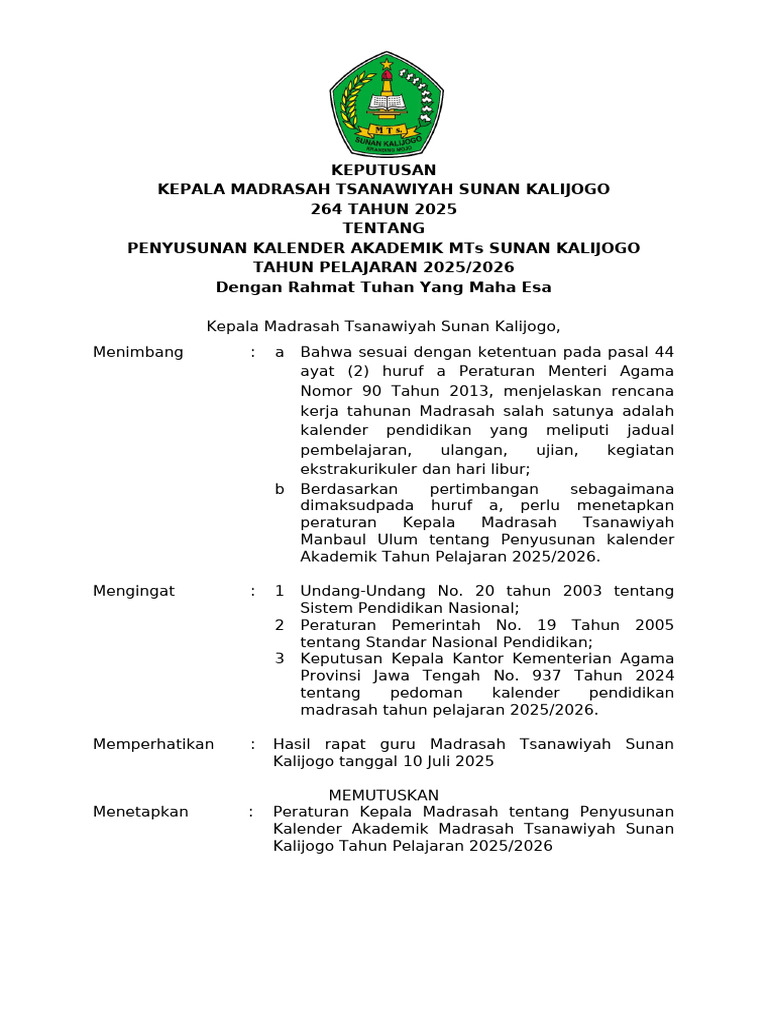 SK Kaldik 2025 2026 | PDF
