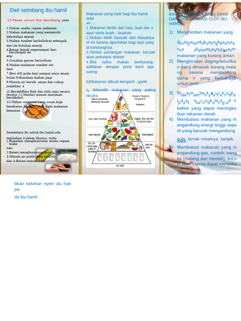 Leaflet Gizi Bumil Kek | PDF