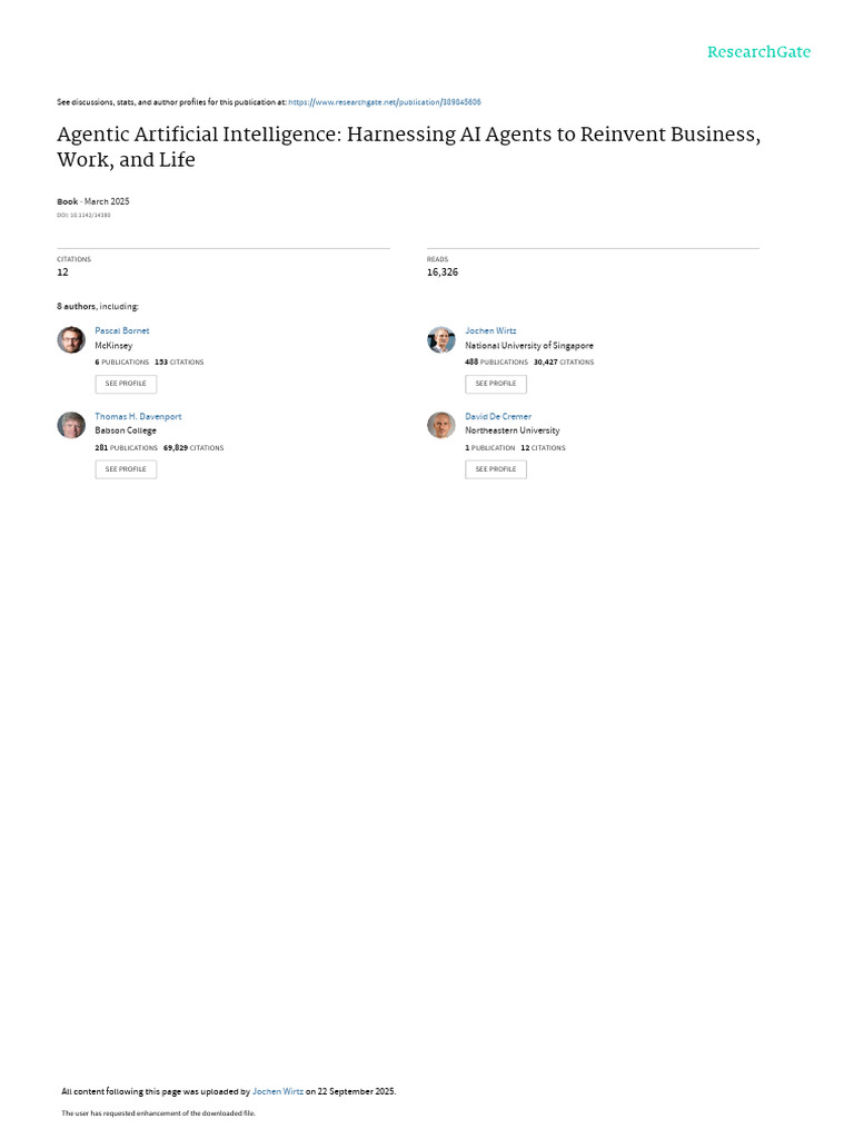 Agentic AI: Transforming Business & Life | PDF | Artificial Intelligence | Intelligence (AI ...
