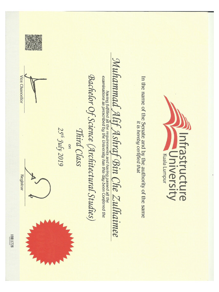 2019-2010 Certificates & Transcripts | PDF