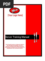 Server Training Manual Overview | PDF | Waiting Staff | Restaurants