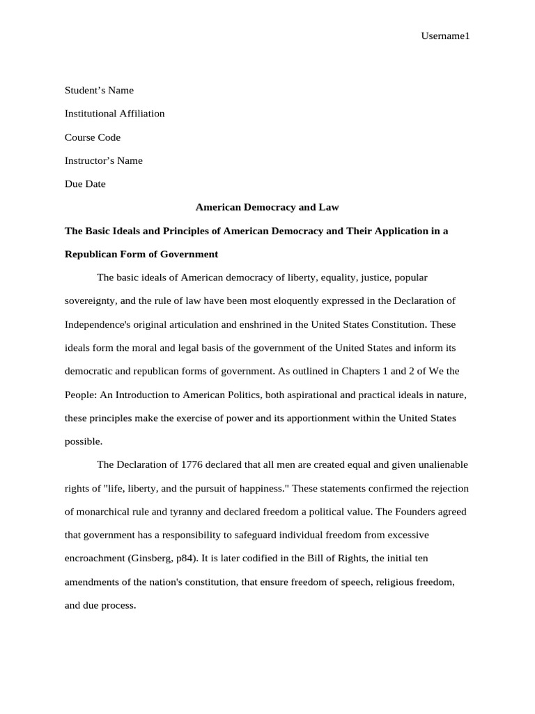 American Democracy and Law | PDF | Rule Of Law | Brown V. Board Of ...