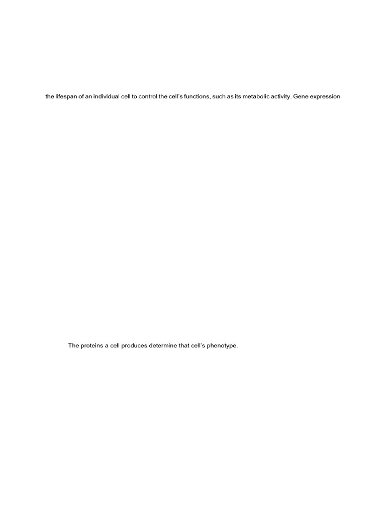 Gene Expression and Cell Differentiation | PDF | Rna | Gene