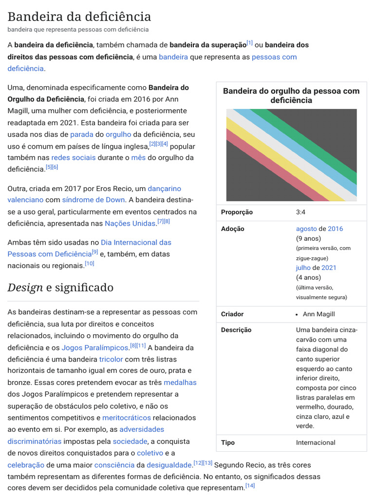 Bandeira do Orgulho da Deficiência | PDF | Deficiência