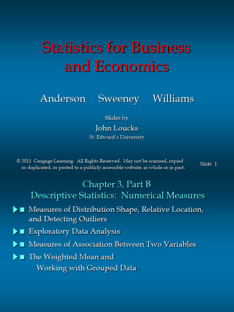 Chapter 3B | PDF | Weighted Arithmetic Mean | Skewness