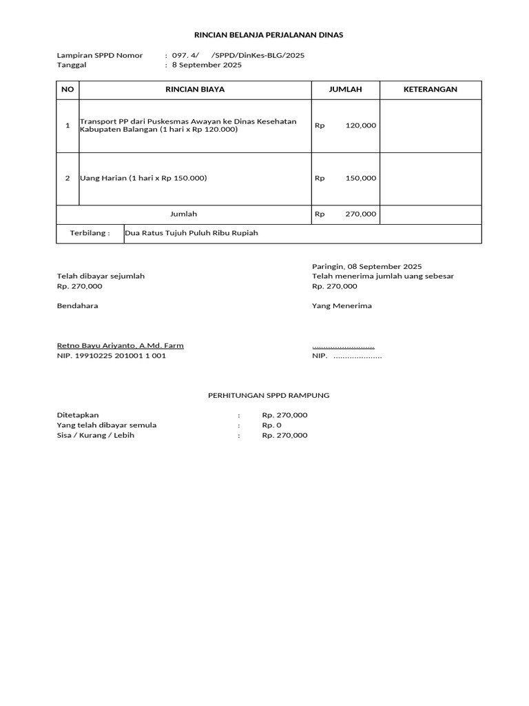 Format SPJ Pengisisan Data SPM - 08092025 | PDF