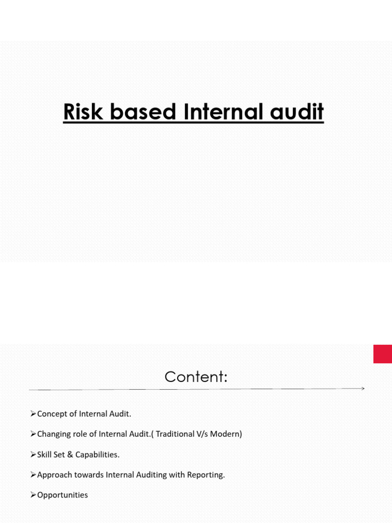 Risk Based Internal Audit | PDF | Internal Audit | Audit