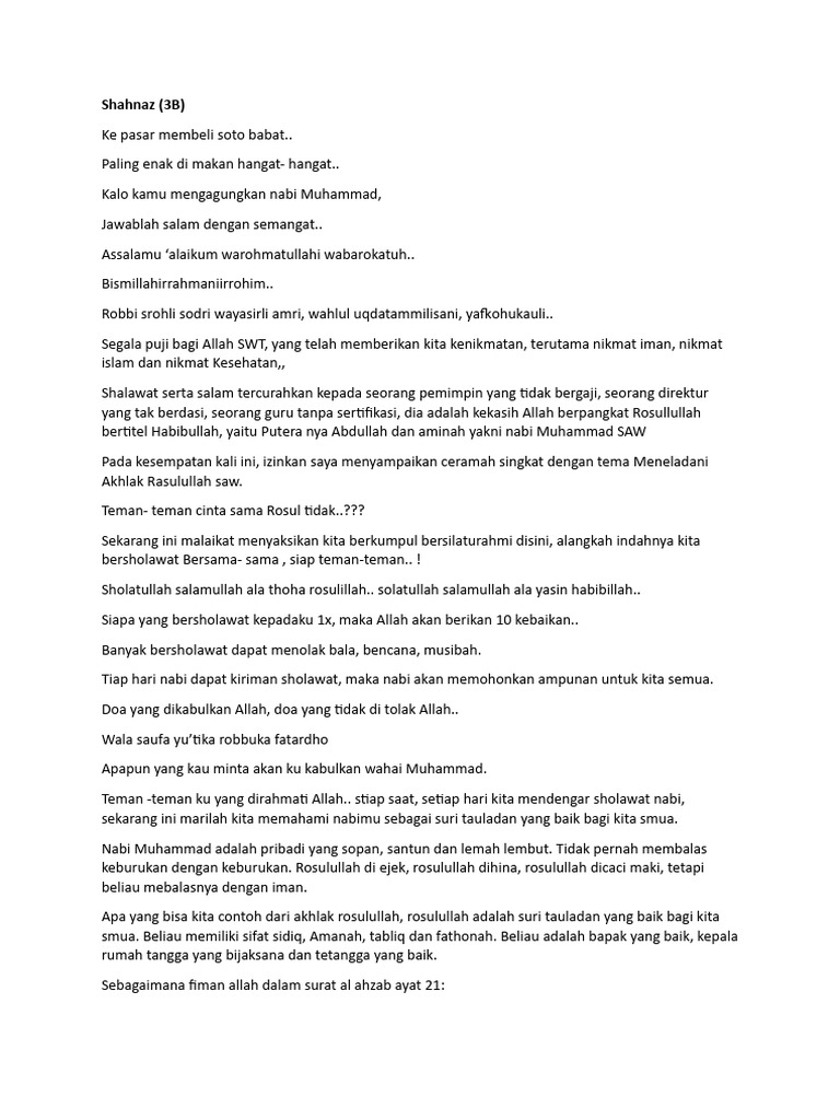 Teks Dai Cilik 3B | PDF