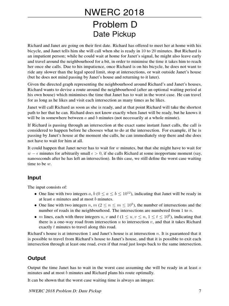 Prob Date Pickup | PDF | Theoretical Computer Science | Discrete Mathematics