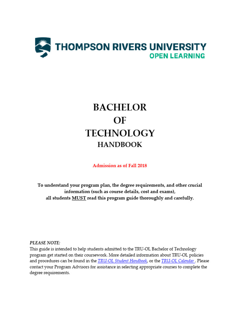 BTECH Handbook Aug 2023 | PDF | Academic Degree