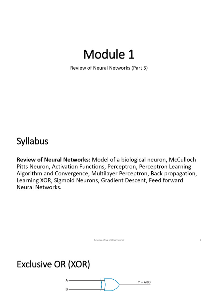 DL-Module 1.3 | PDF | Computational Science | Computational Neuroscience