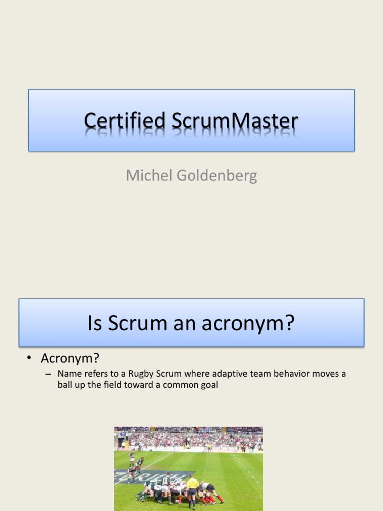 ScrumMaster Training Book | PDF | Scrum (Software Development ...