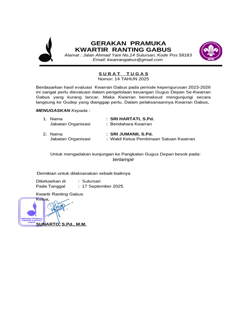 Kunjungan Gugus Depan Kwarran Gabus | PDF