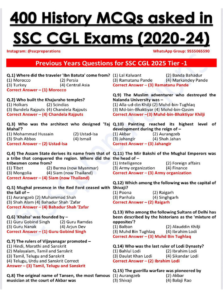 SSC CGL Gs Pyq | PDF