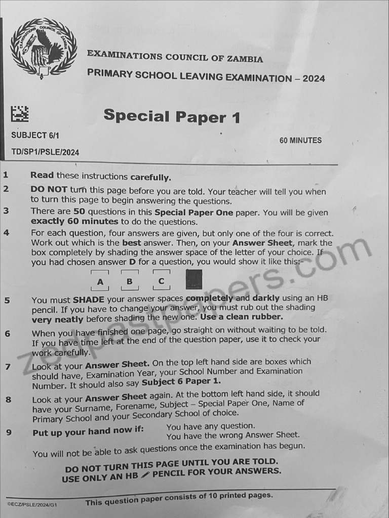 Special Paper 1 G7 2024 | PDF