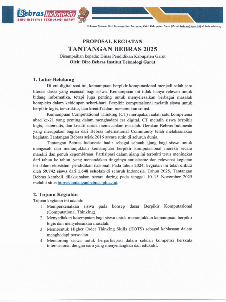 Proposal Bebras | PDF