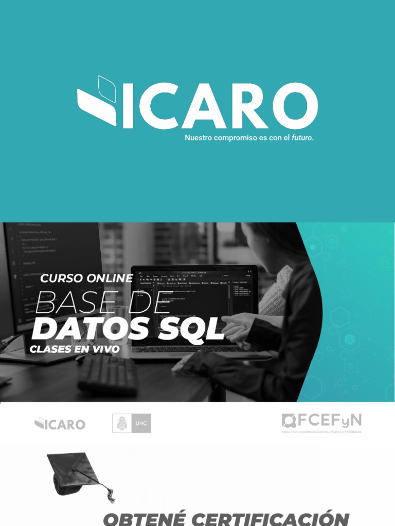 ICARO - Bases de Datos SQL | PDF | Bases de datos | SQL