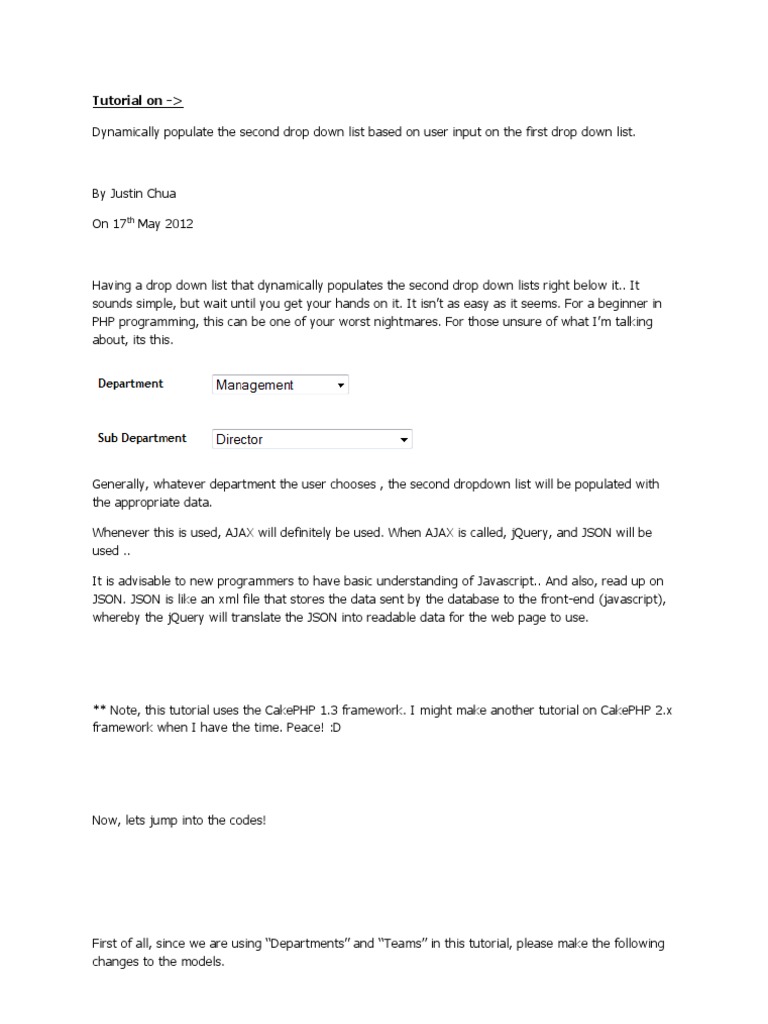Dynamic Drop Down List Databind Pdf Json Array Data Structure