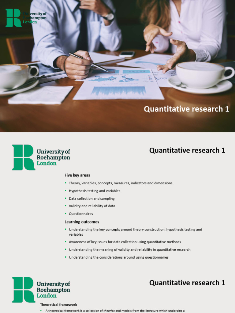 Lecture Eight - Quantitative Research 1 | PDF | Level Of Measurement ...