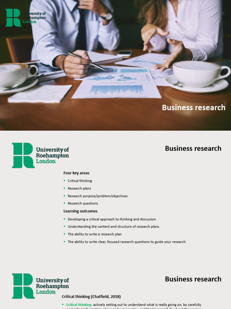 Problem Solving and Research Methods For Managers - Lecture Four ...