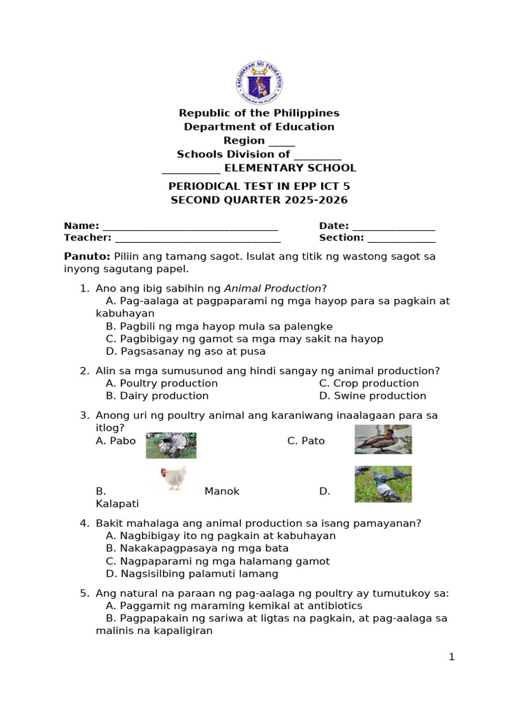 Q2 PT - Epp 5 Revised K12 | PDF